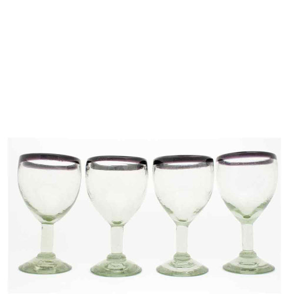 Clear with a grape rim wine glass – Milagros