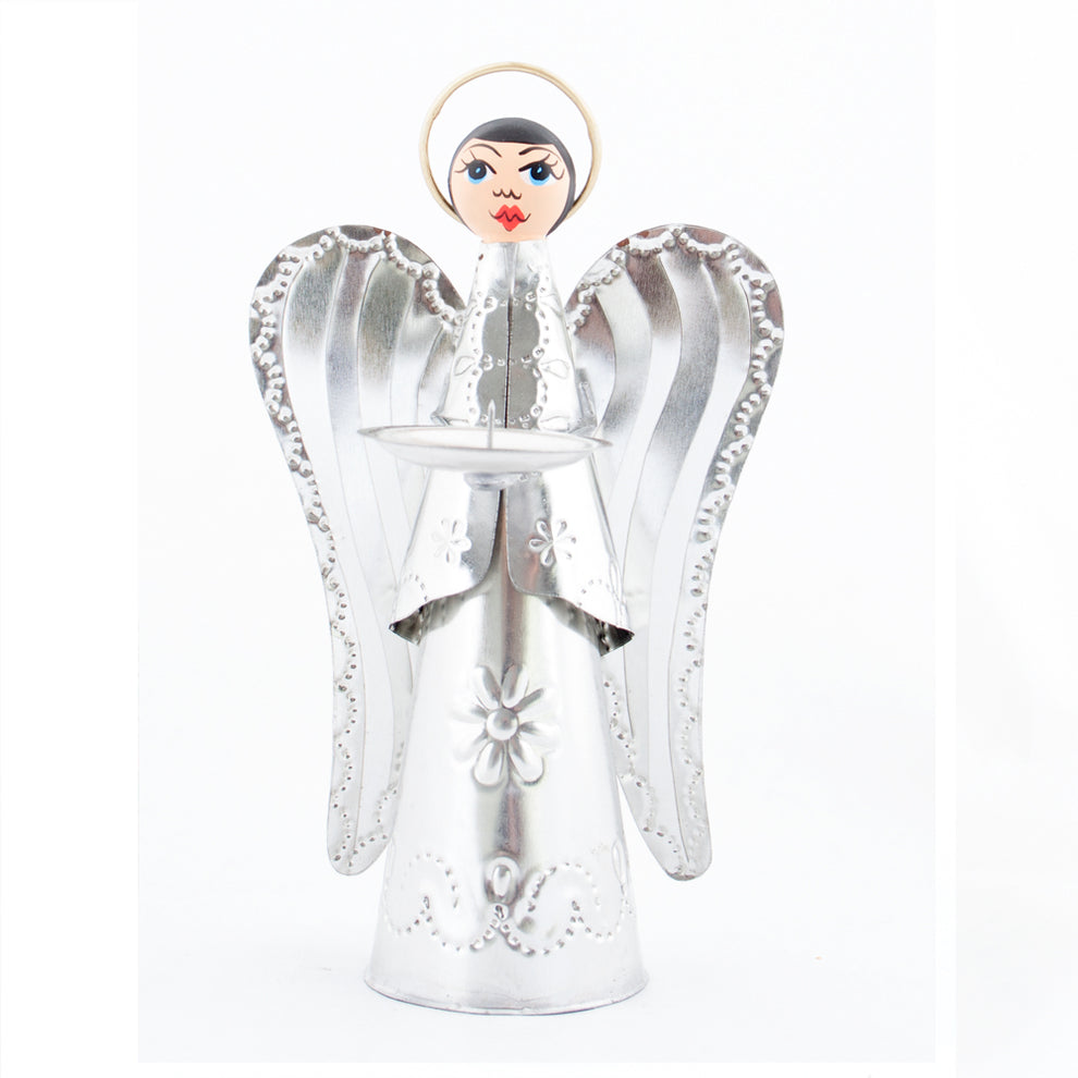 Tin Angel Candle Holder - Small – Milagros